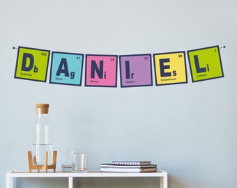 Periodic Table Banner Happy Birthday Banner 8.5 X 11 - Etsy