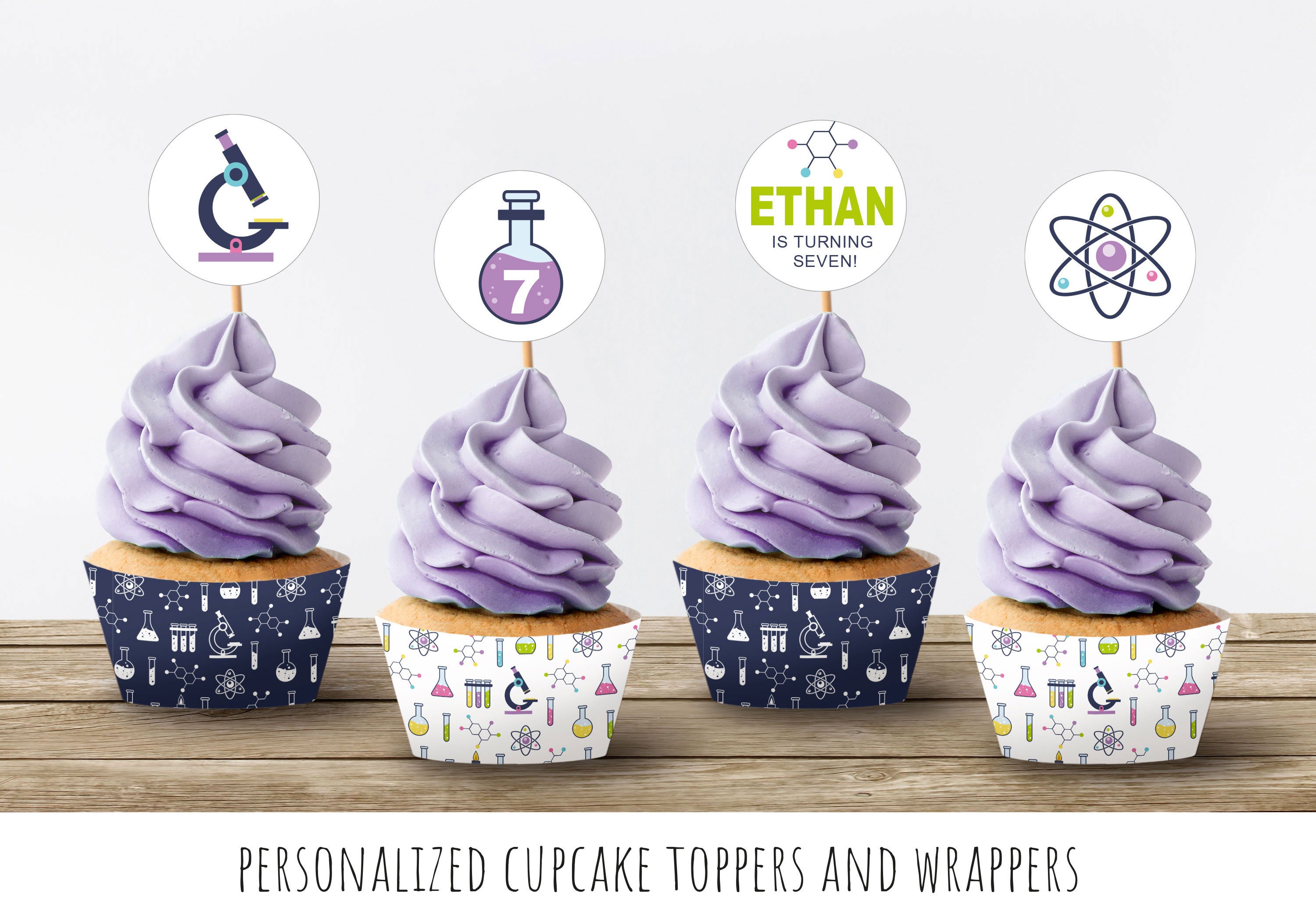 Science Party Water Bottle Labels, Chemistry Water Bottle Wraps ...