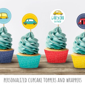 Cute Cars Birthday INVITATION, Personalized Transport Party Invitation ...