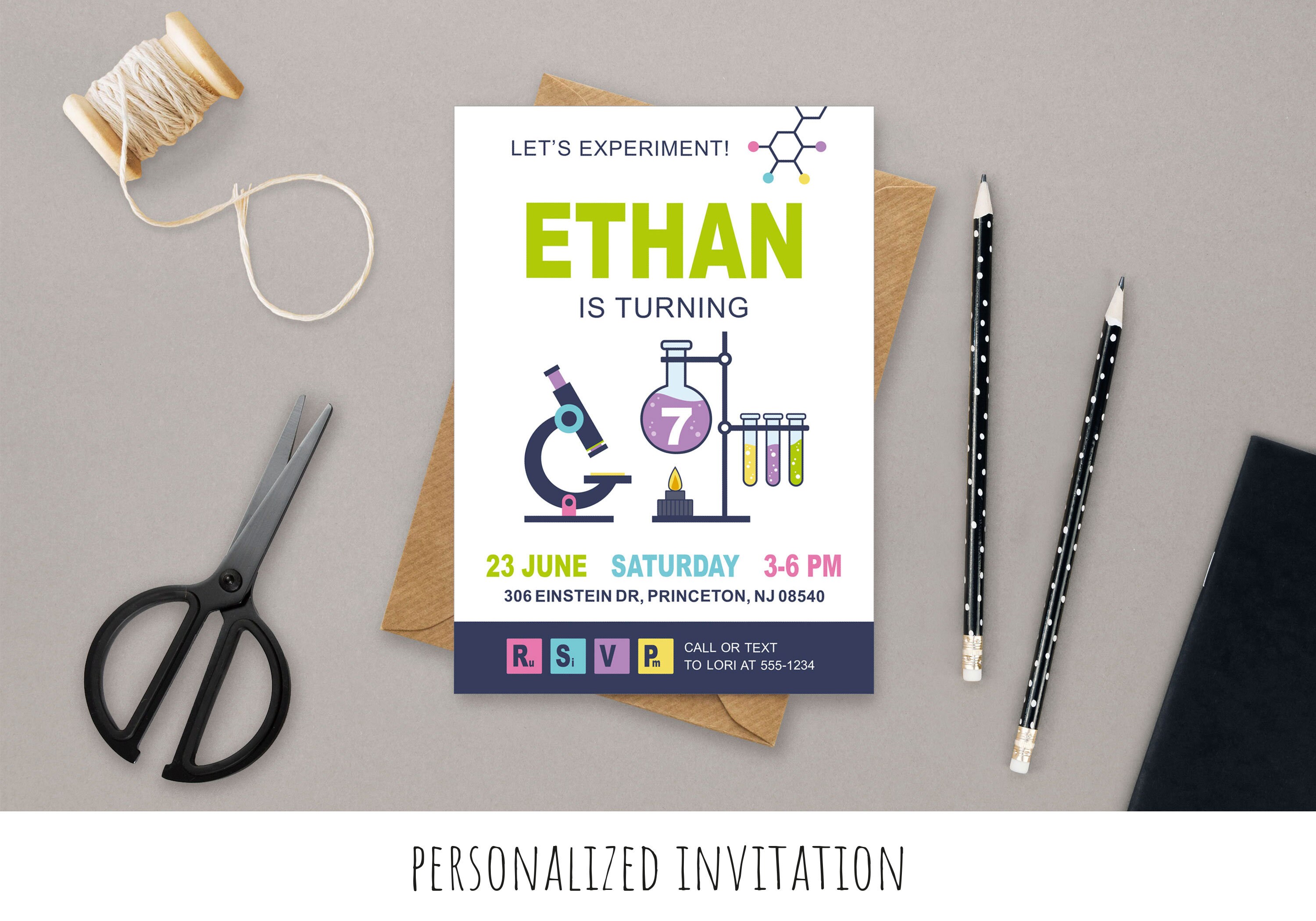 Periodic Table Happy Birthday Banner Science Party Bunting - Etsy Australia