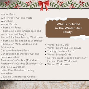 Winter Unit Study | Winter Themed - Etsy