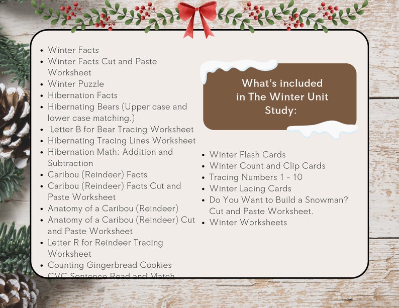 Winter Unit Study | Winter Themed - Etsy