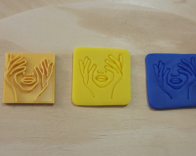 Breast Pottery Stamp, Female Body Line Art Embosser Stamp, Boob Stamps ...