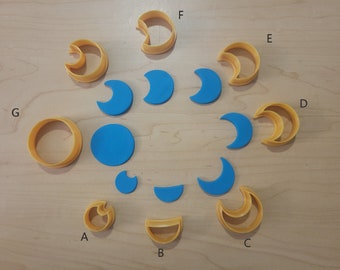 Large Moon Phase Tile With Stars for Polymer Clay - Etsy