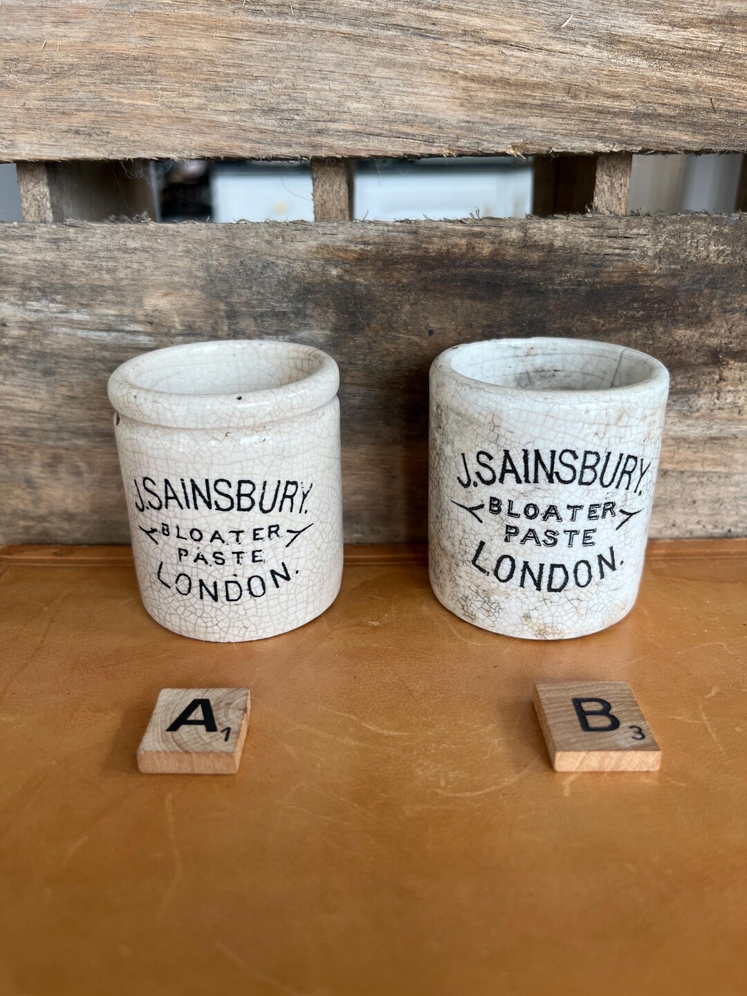 J Sainsbury Rare Early Version Bloater Paste - London - Antique English ...