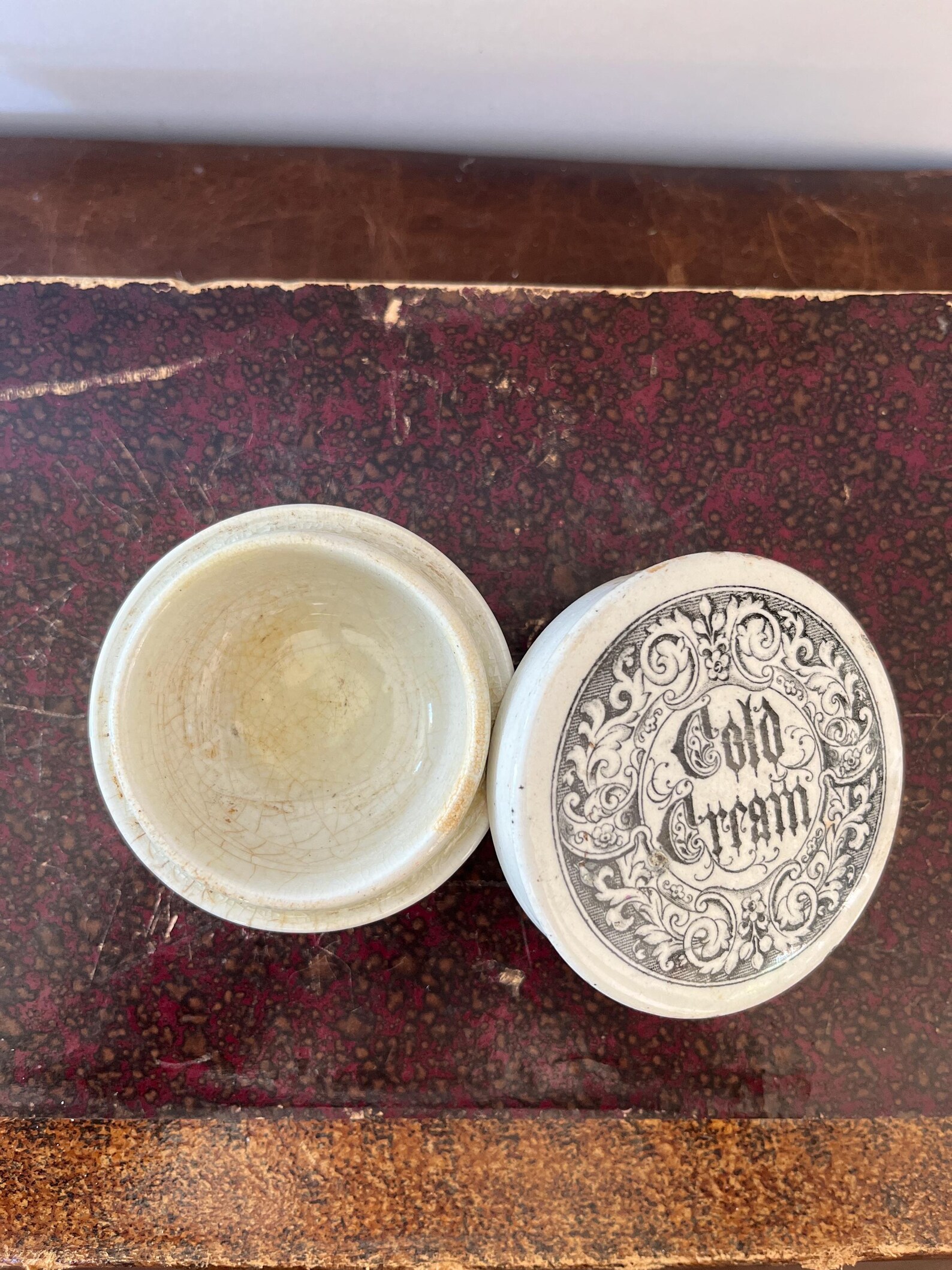 Antique English Cold Cream Advertising Pot C. 1890 Lid Plus Base - Etsy