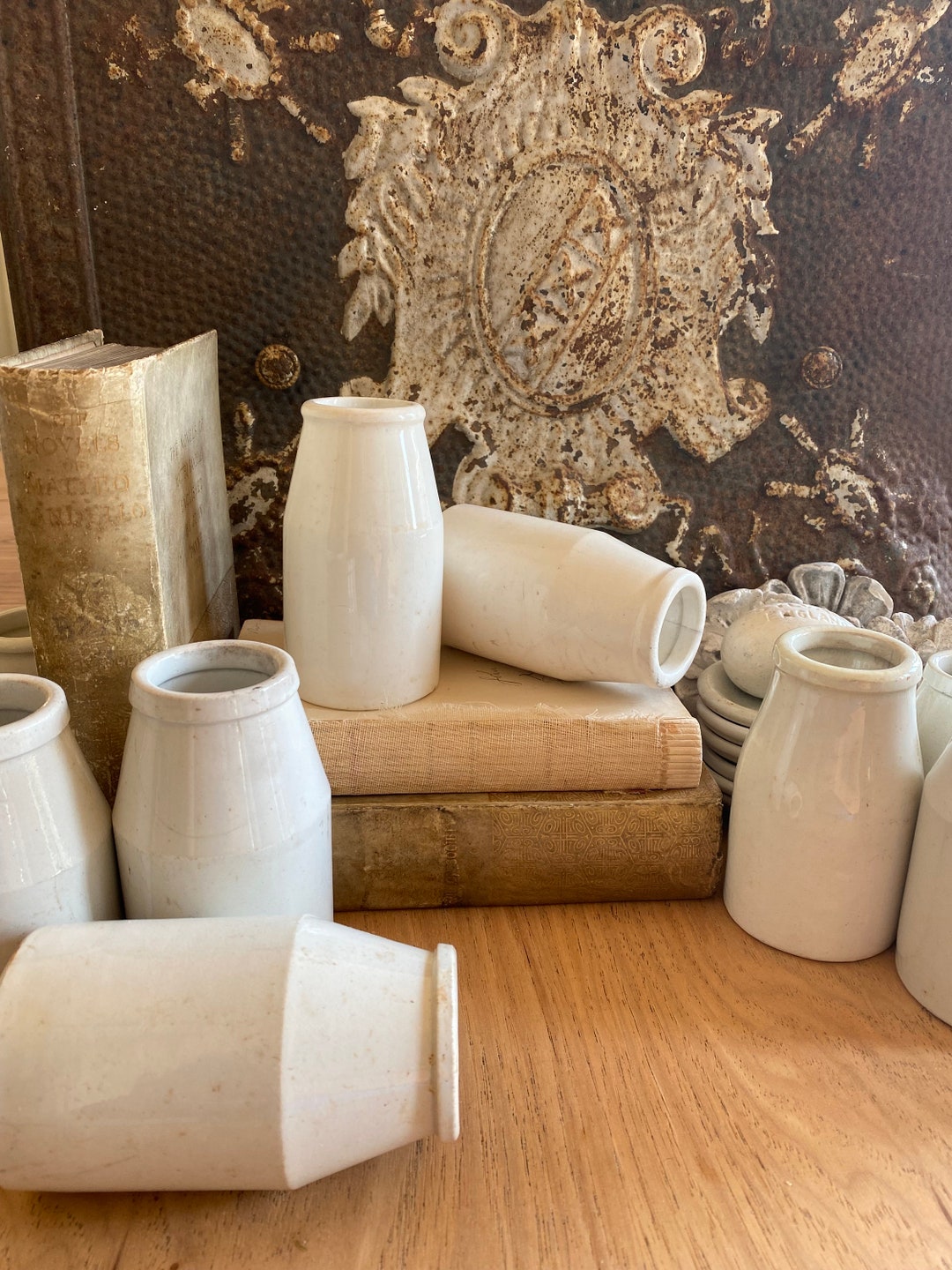 Antique English White Ironstone Churn Cream Pots - C. 1880 - 1 Each ...