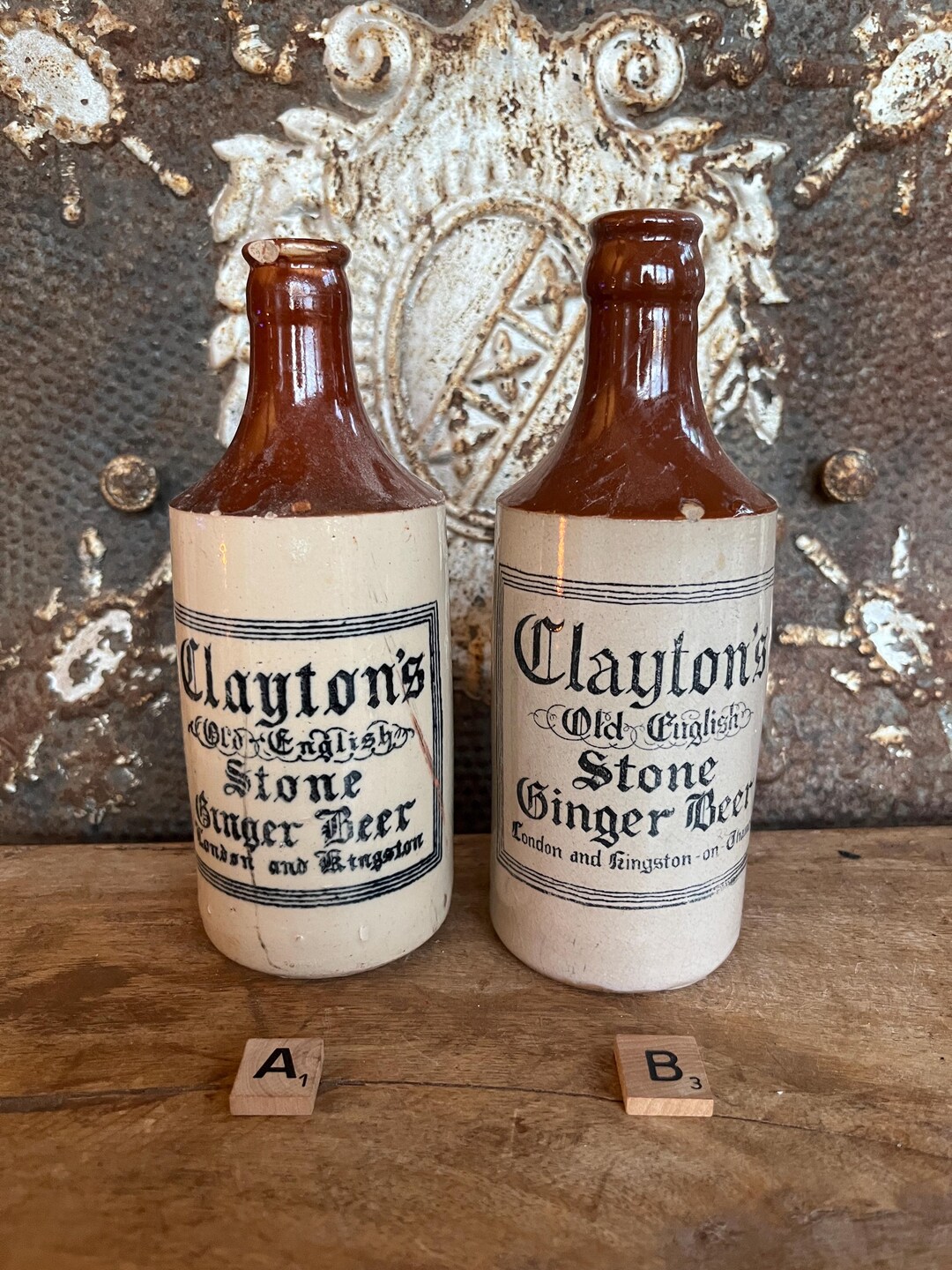 Antique Clayton Stone Ginger Beer Bottles C. 1890 - Your Choice - Etsy