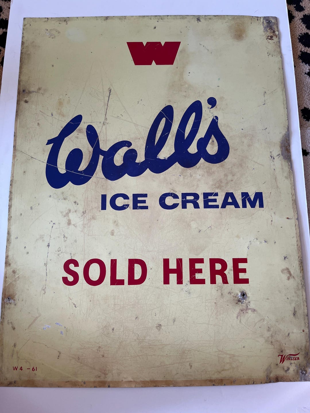 Vintage British Metal Sign Walls Ice Cream - Etsy