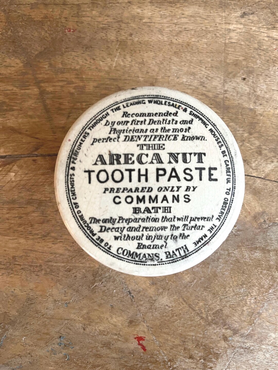 Antique Areca Nut Tooth Paste, Bath - C. 1890 - English Advertising Pot ...