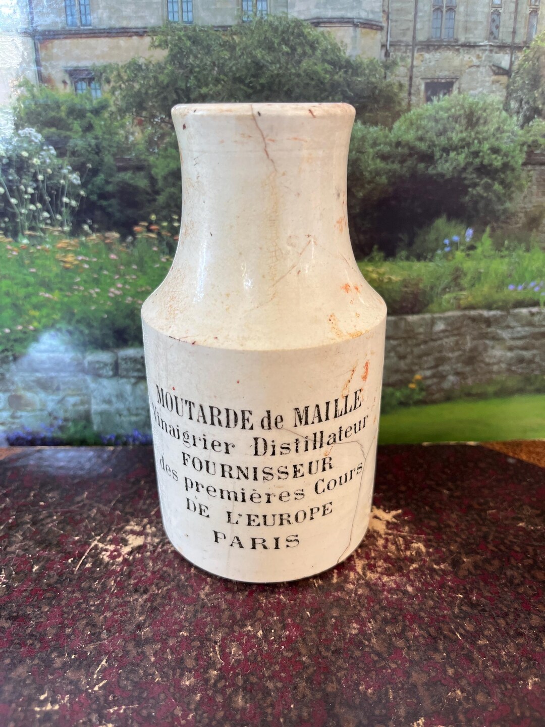 Antique Ironstone French Moutarde De Maille Paris Advertising Pot ...