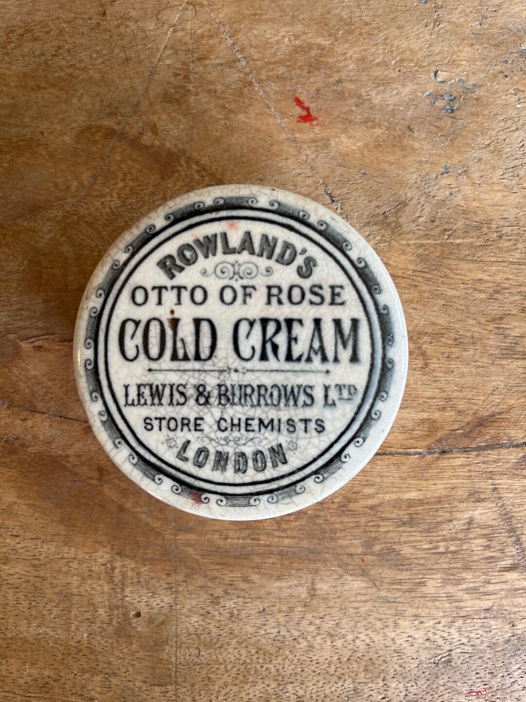 Rowland's Otto of Rose Cold Cream Lidded Pot W/base Lewis & Burrows Ltd ...