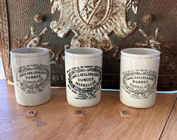 1# Thin James Keiller Ironstone Dundee Marmalade - Antique English ...