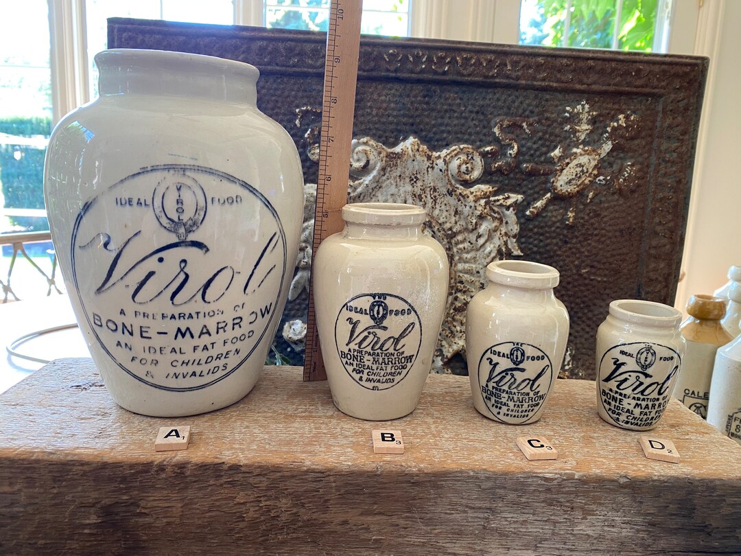 English Antique Virol - Bone Marrow - Stone Pot C. 1890 - Choice of ...