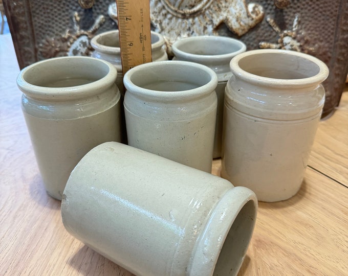 2# Rolled Top Earthenware Plain Marmalade Pot - Antique English Pot - C ...