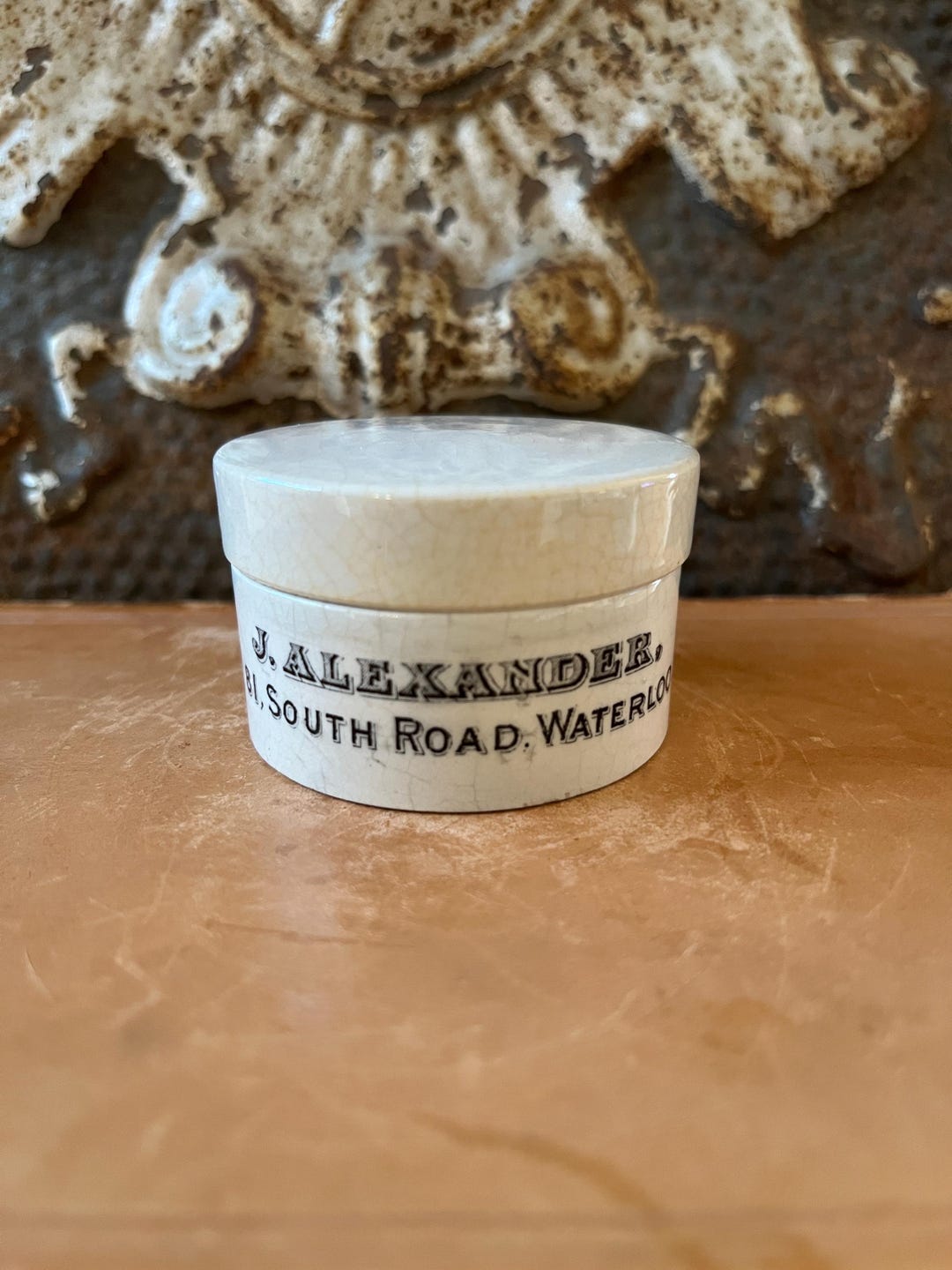 RARE* J. ALEXANDER Pharmacy English Advertising Chemist Pot, Waterloo ...