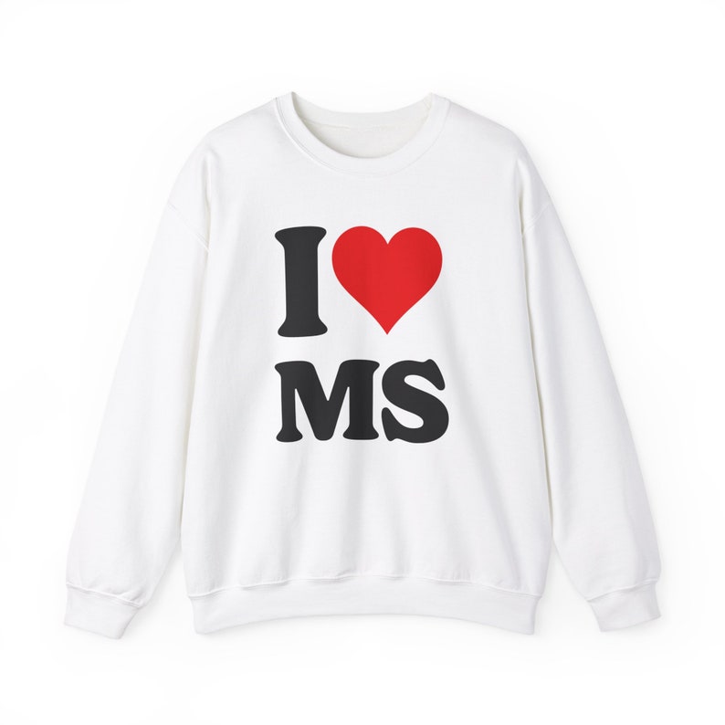 I Love MS Heart Sweater, Mississippi Love Shirt, Magnolia State Sweater ...