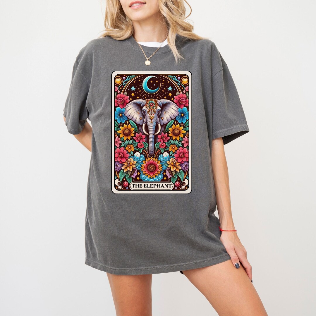 The Elephant Tarot Shirt, Witchy Shirt, Mystical Shirt, Tarot Card ...