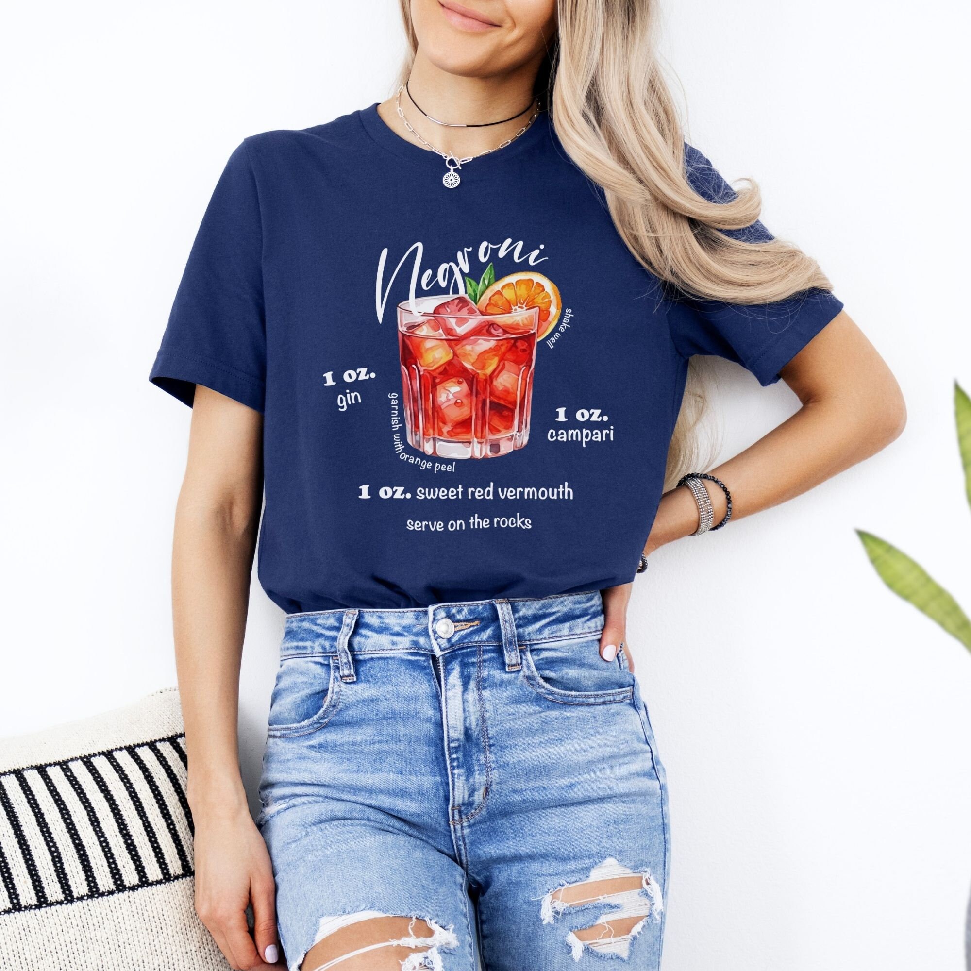 Negroni Drinking Shirt, the Negroni Shirt, Bartender Shirt, Cocktail ...