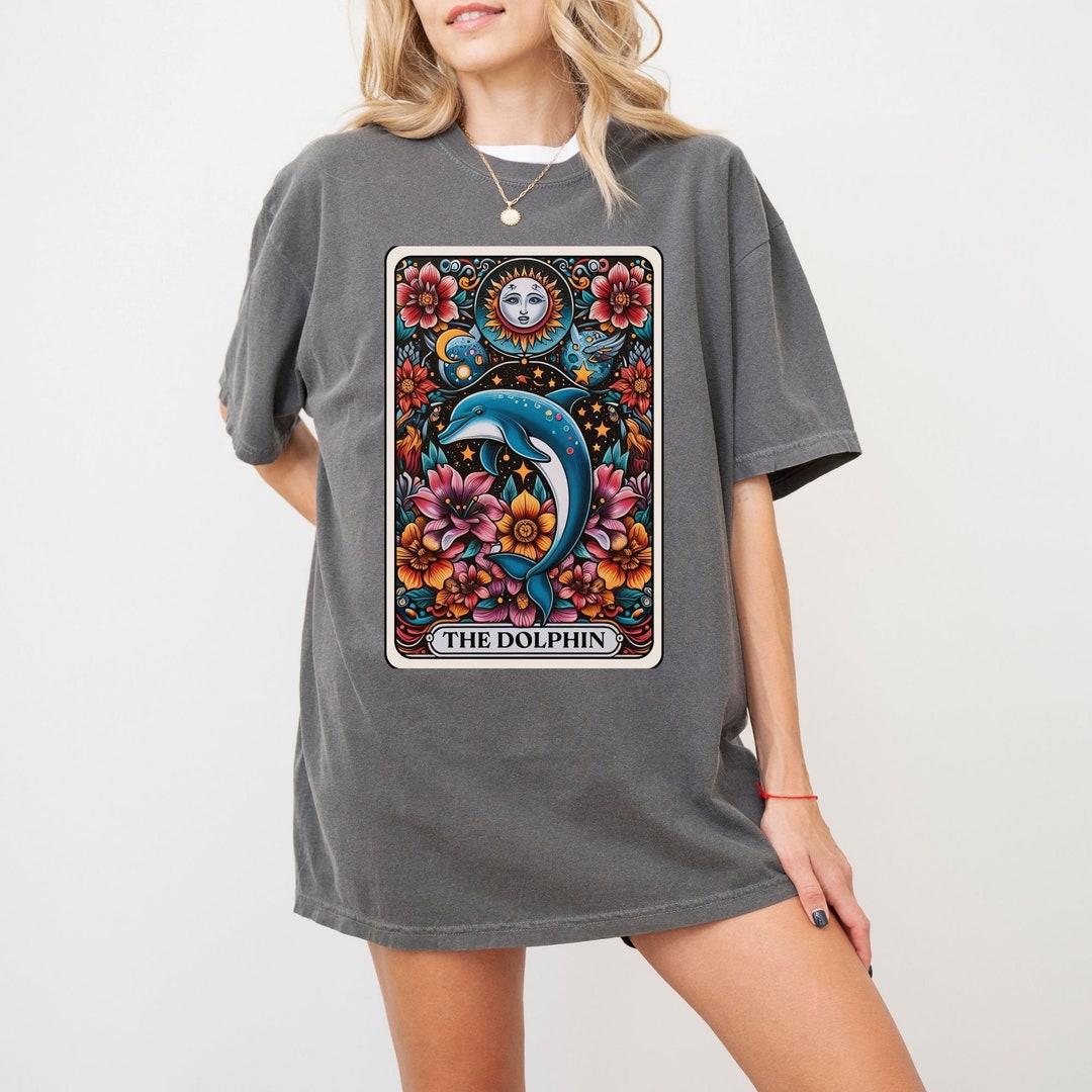 The Dolphin Tarot Shirt, Witchy Shirt, Mystical Shirt, Tarot Card Shirt ...