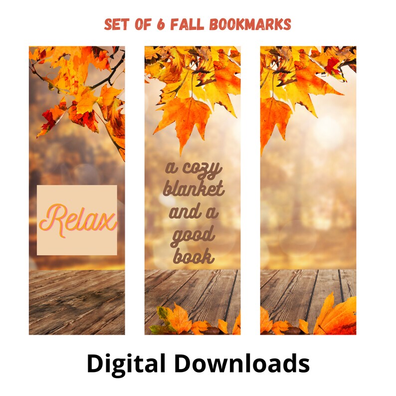 Fall Into a Good Book Printable Bookmarks, Fall Bookmarks, Fall ...