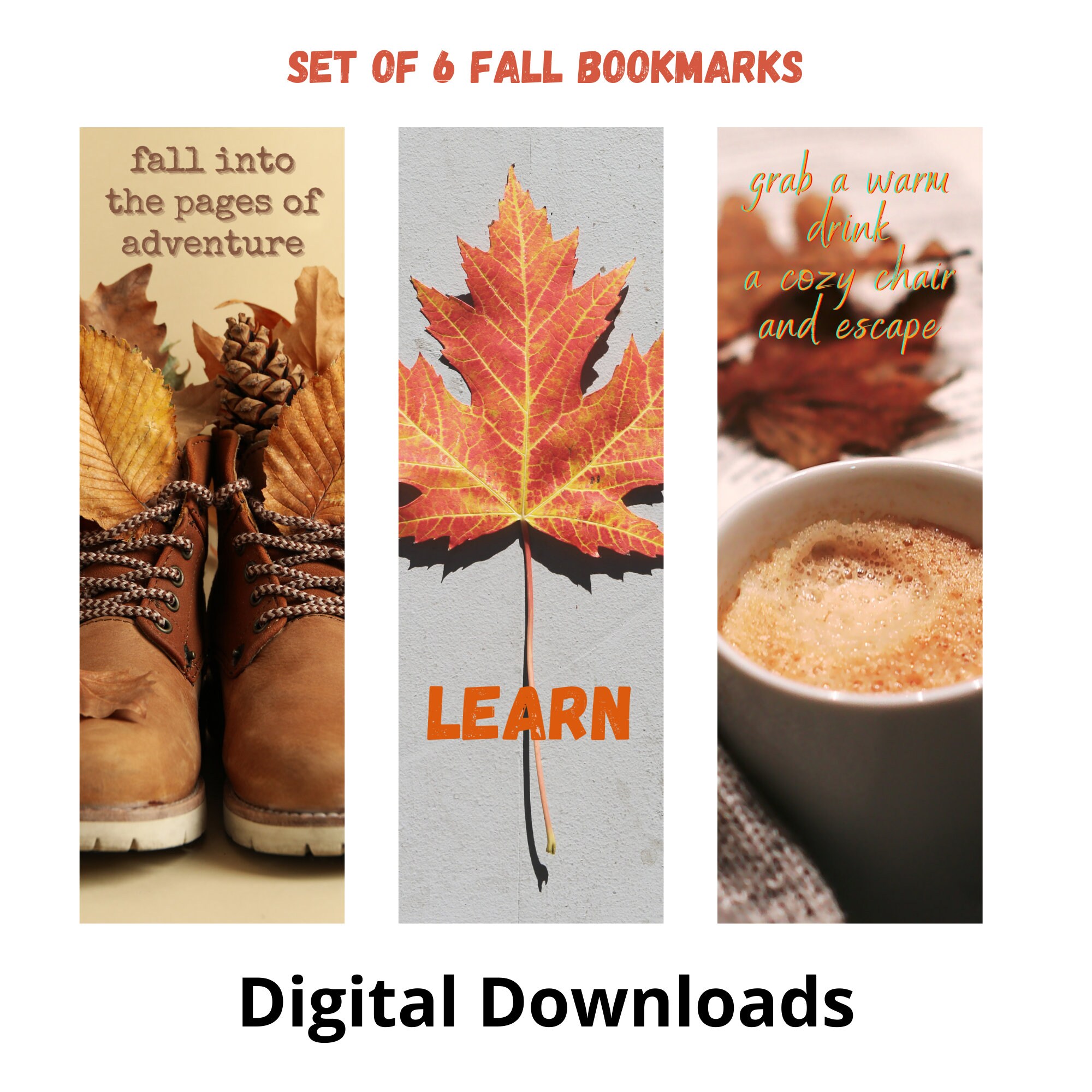 Fall Into a Good Book Printable Bookmarks, Fall Bookmarks, Fall ...