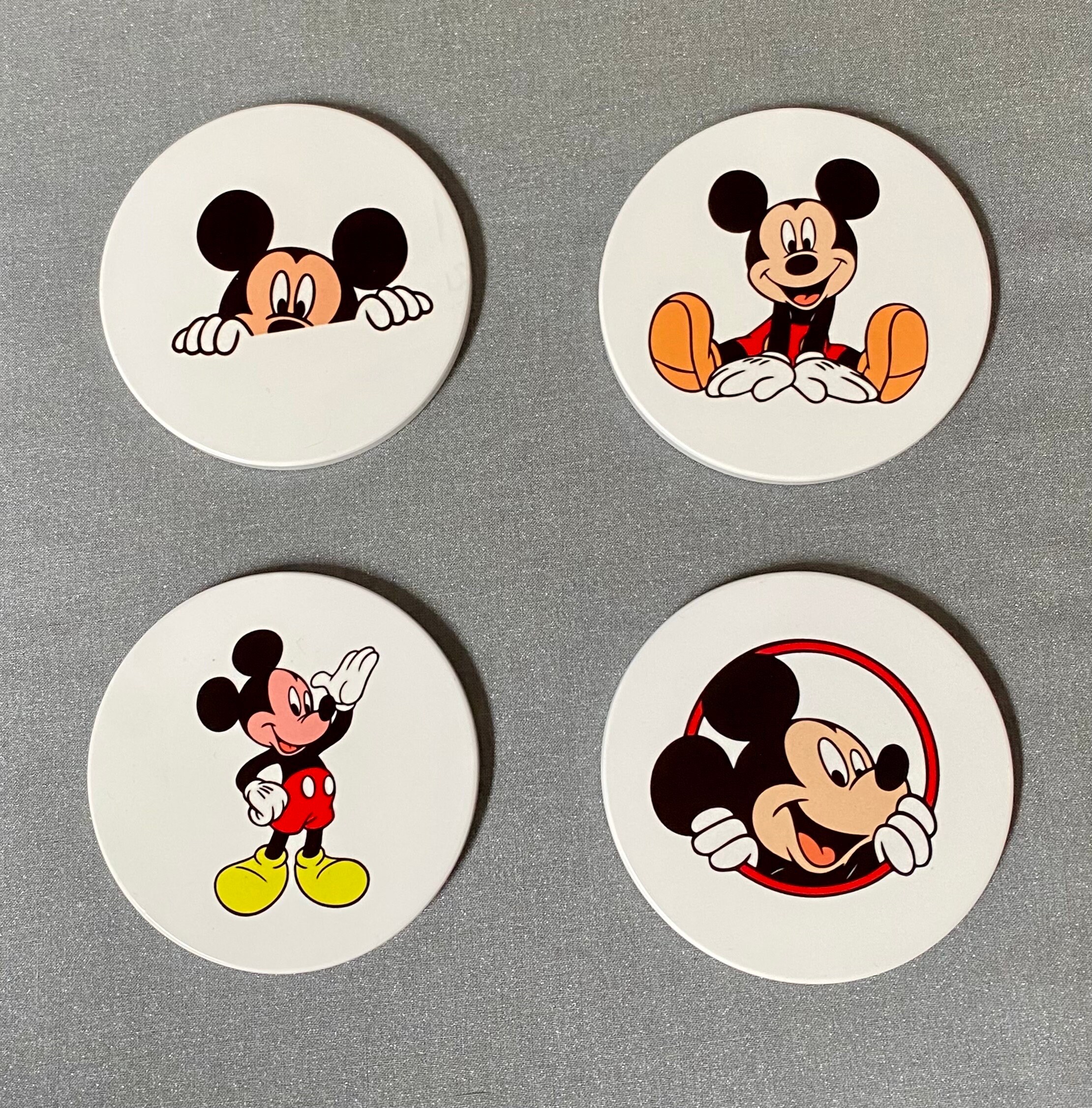 Mickey Mouse Coasters Set of 4 - Etsy