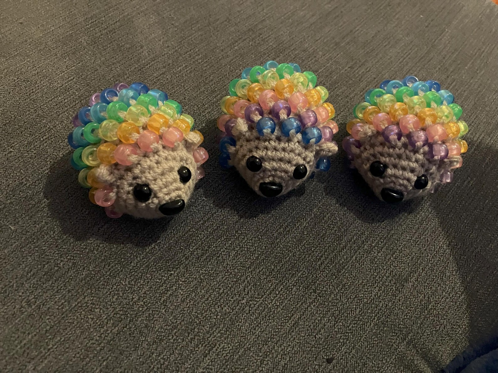 Crochet Fidget Hedgehog - Rainbow Colours - Etsy