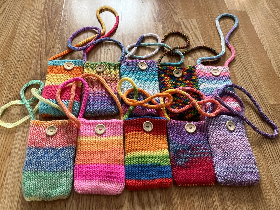 Knitted Mobile Phone Pouch - Etsy