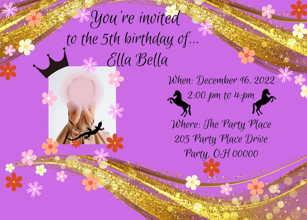 Tangled Birthday Invitation - Etsy