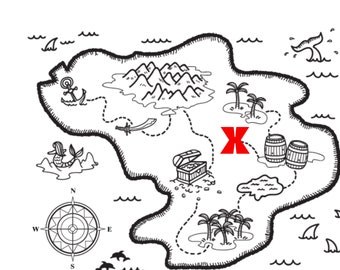 Neverland Treasure Map - Etsy