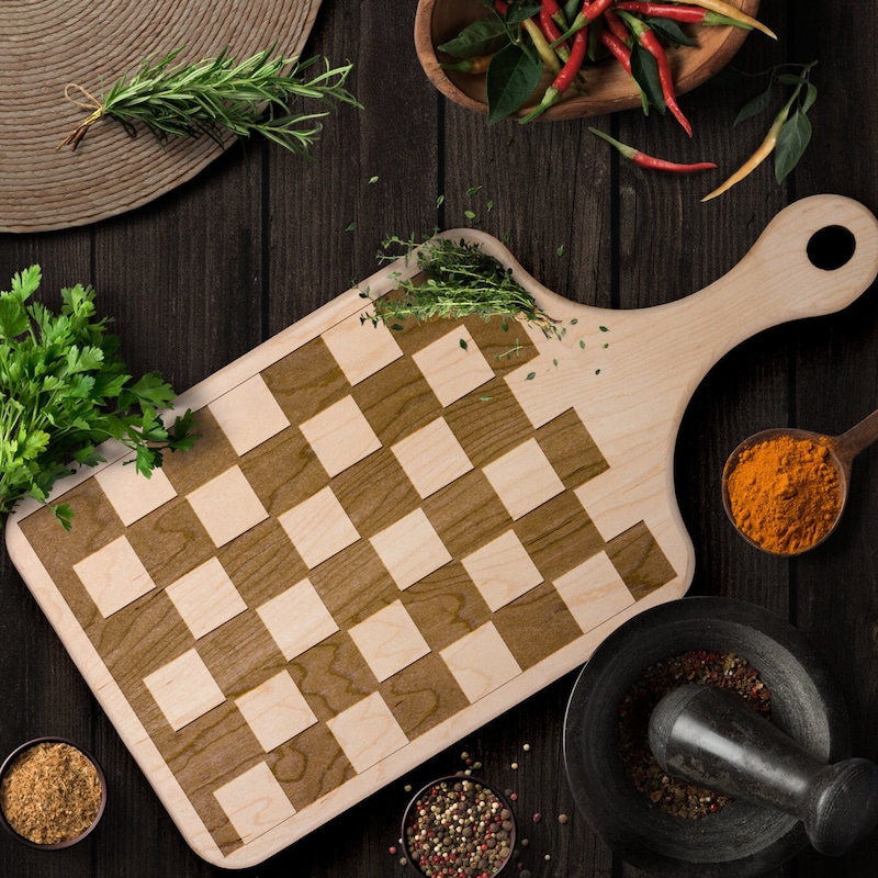 Checkered Cutting Board - Etsy