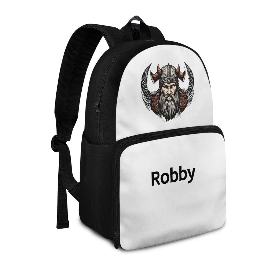 Personalized Lunch Box Backpack Combo, Custom Name Viking Backpack With ...