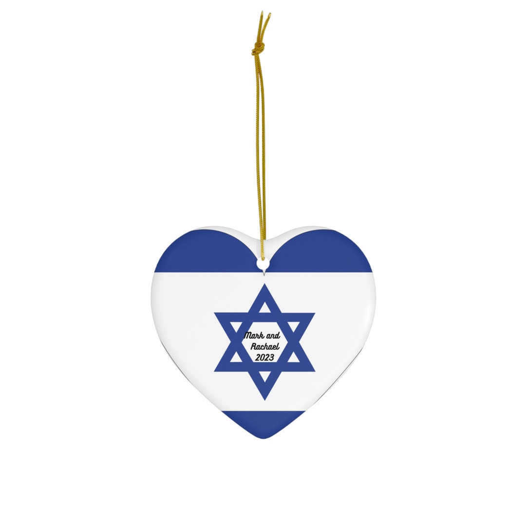 Custom Israel Flag Ornament, Hanukkah Ornament ,christmas Ornament ...