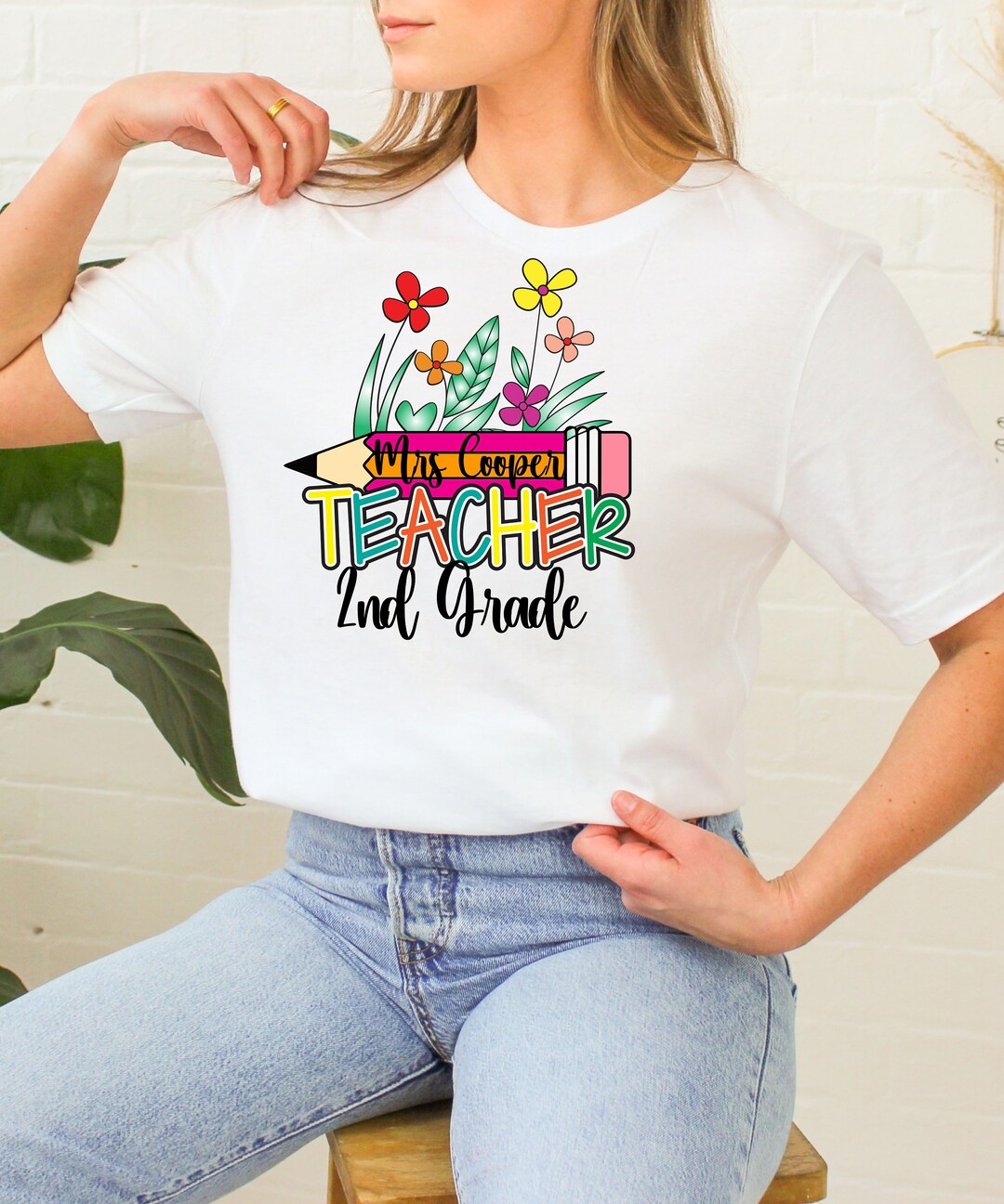 Personalized 2nd Grade Teacher Shirts, Custom 2nd Grade Teacher ...
