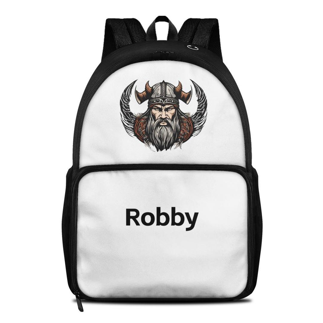 Personalized Lunch Box Backpack Combo, Custom Name Viking Backpack With ...