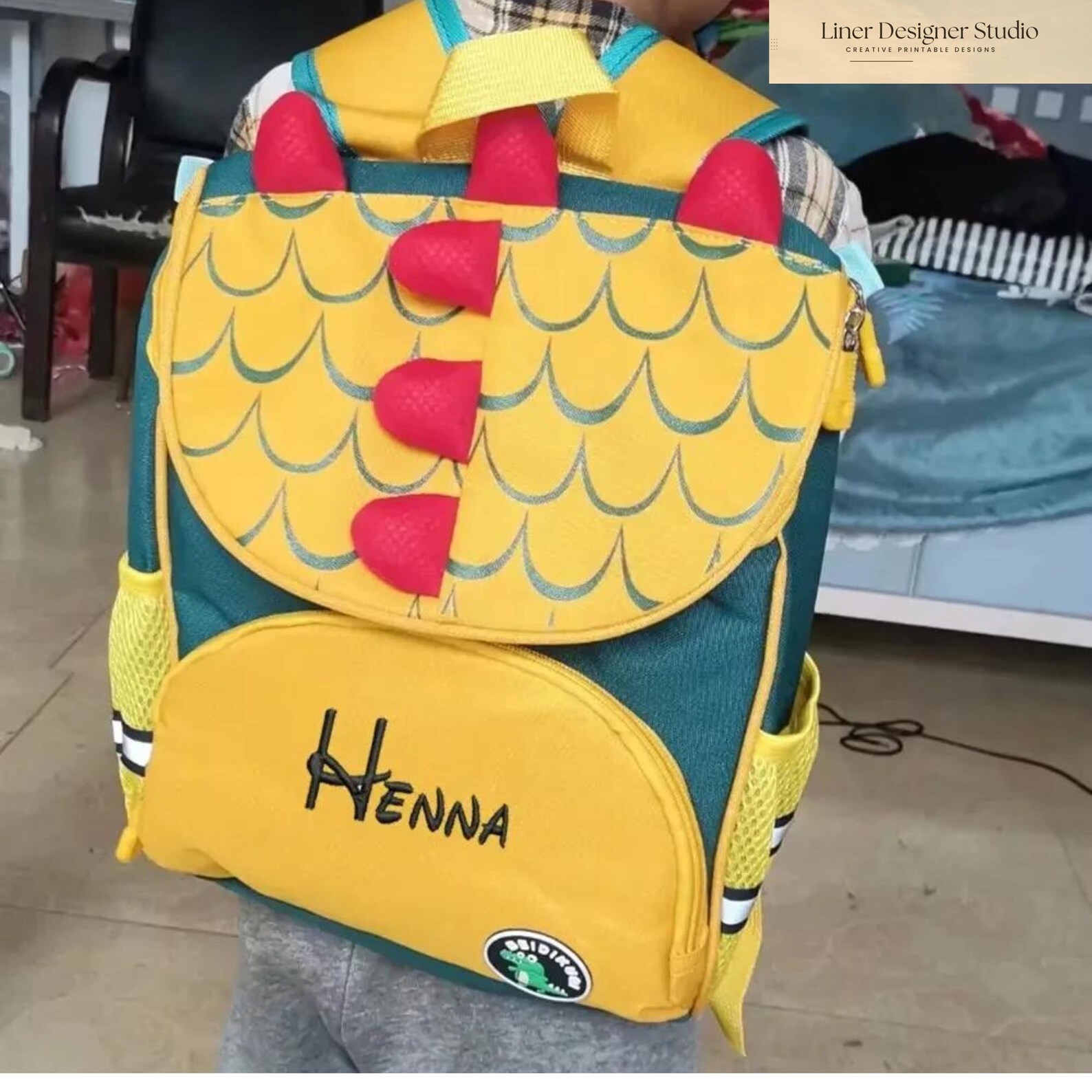 Personalized Dinosaur Backpack: Custom Embroidered School Book Bag - Etsy