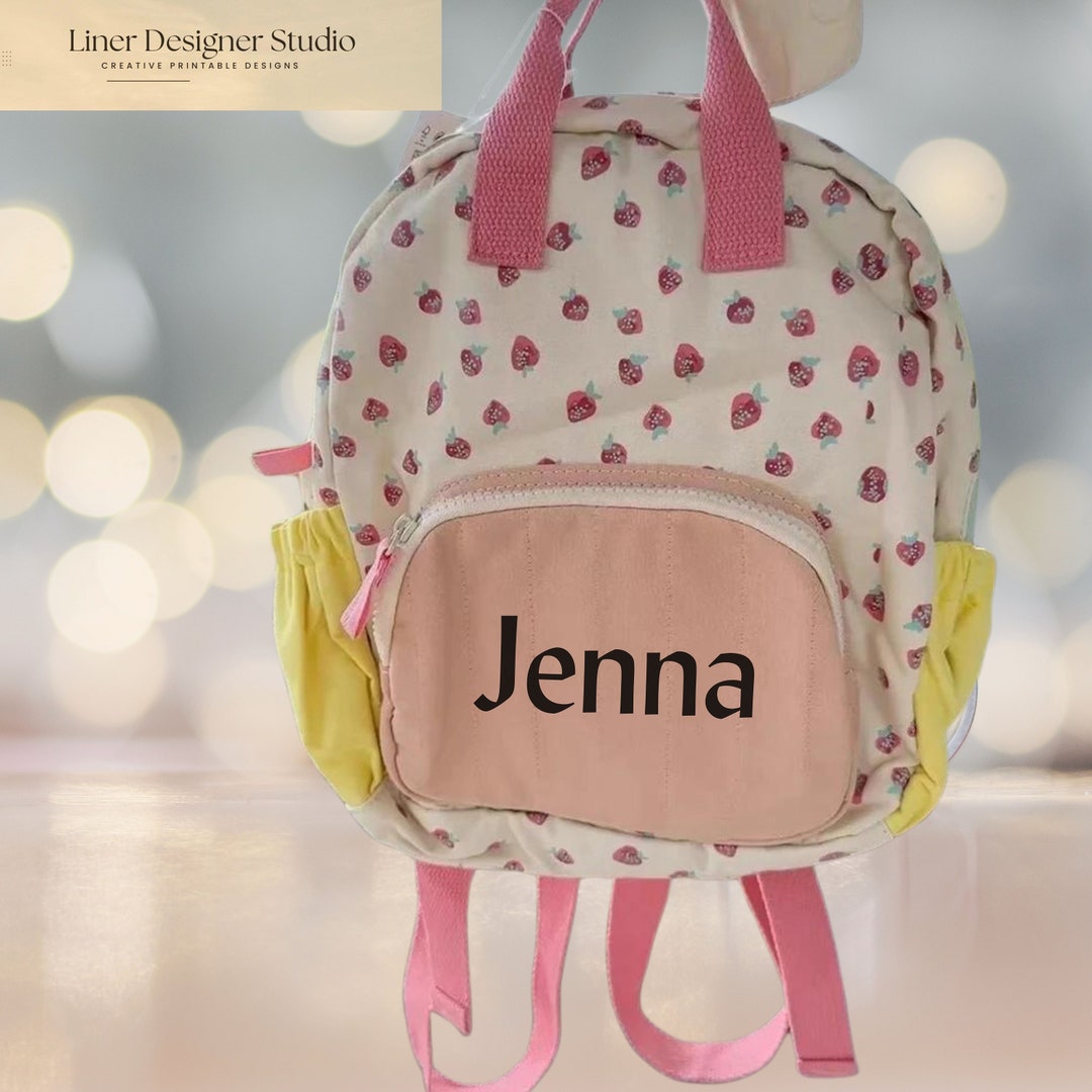 Personalized Strawberry Girls Mini Backpack, Custom Embroidered Name ...
