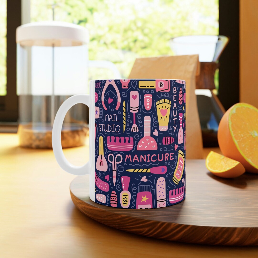 Coffee Mug for Nail Tech Gift for Nail Technician, Gift Navy Blue/multi ...