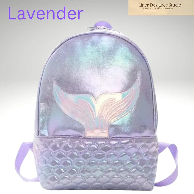 Personalized Mermaid Backpack: Custom Embroidered Nylon School Bag - Etsy