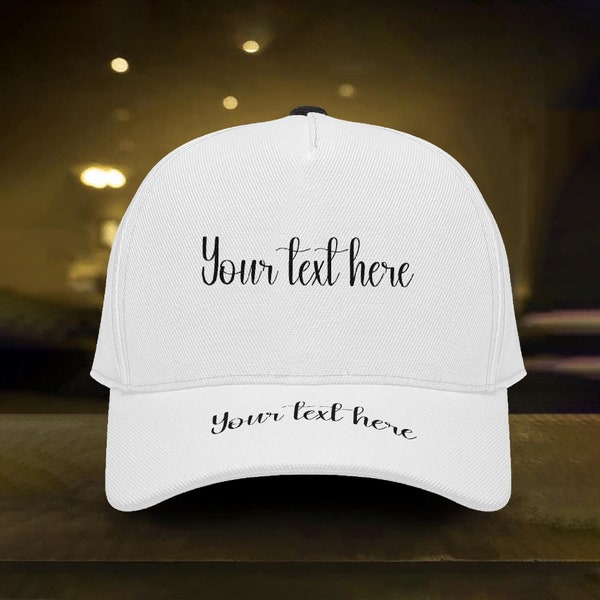 Custom Hat Words All Over - Etsy