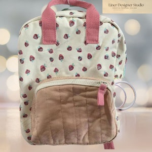Personalized Strawberry Girls Mini Backpack, Travel Size Backpack for ...