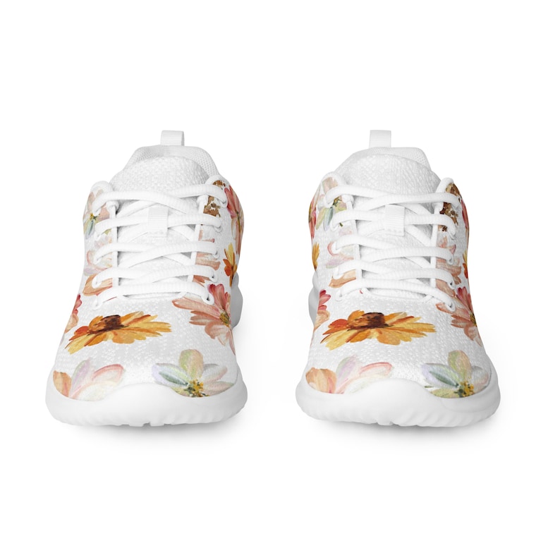 Floral Print Women's Athletic Shoes: Custom Spring Sneakers - Etsy