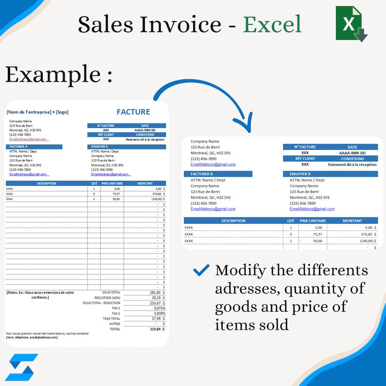 Professional Service Invoice Templates, Small Business, Service Invoice ...