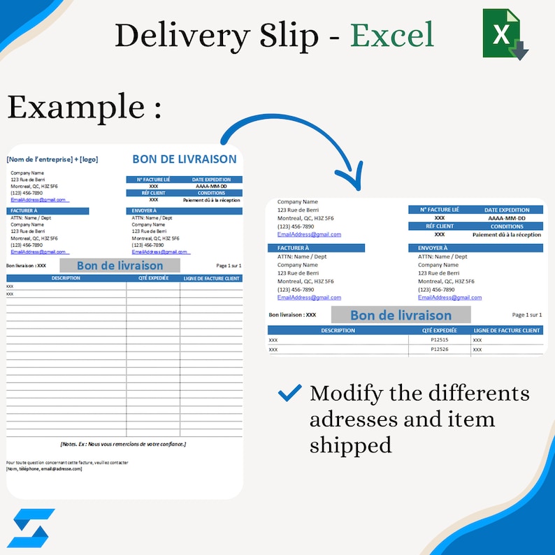 Professional Delivery Note Template, Digital Download, Easy to Use ...