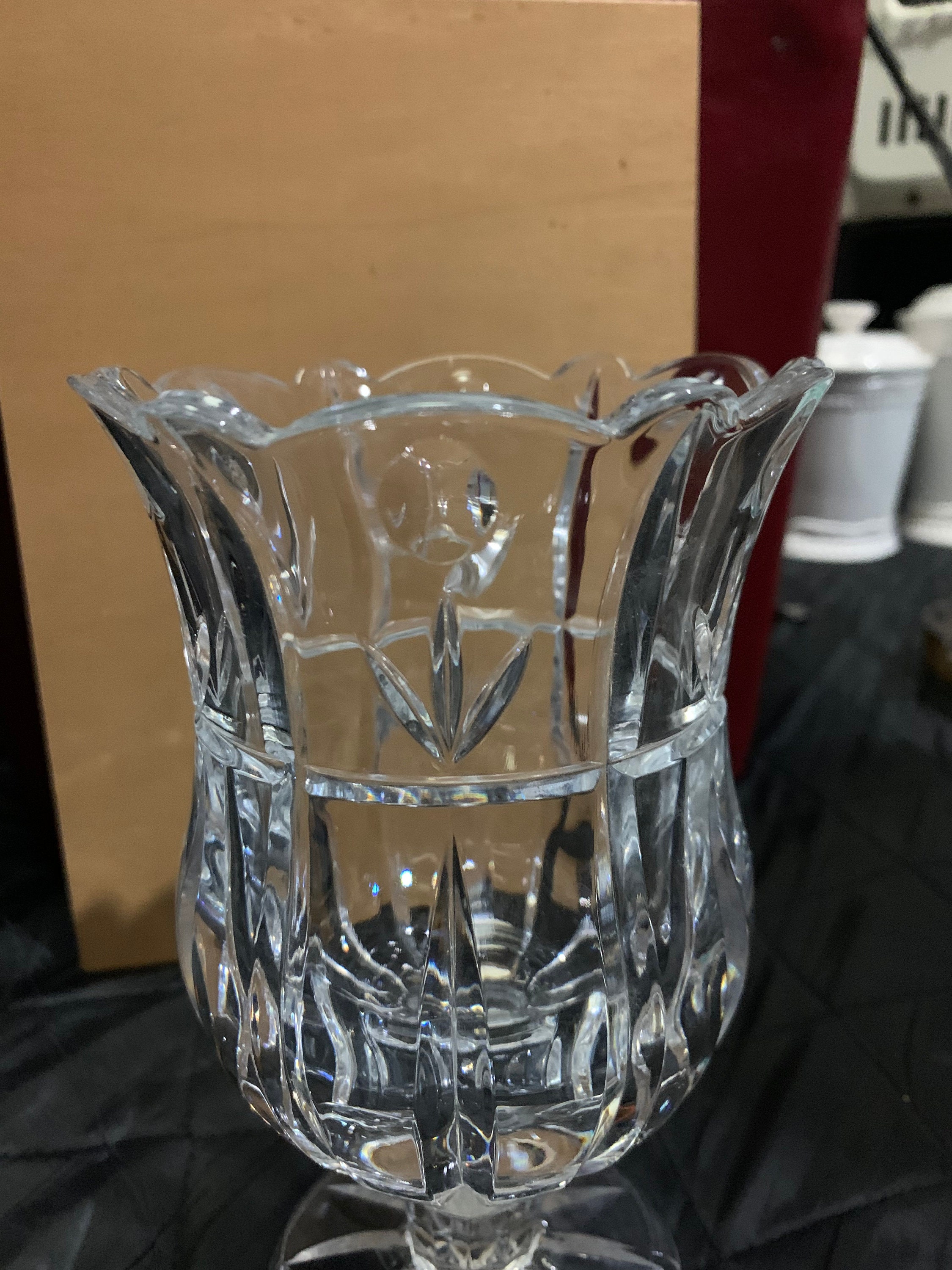 Vintage Crystal Vase by Block Crystal, Poland - Etsy