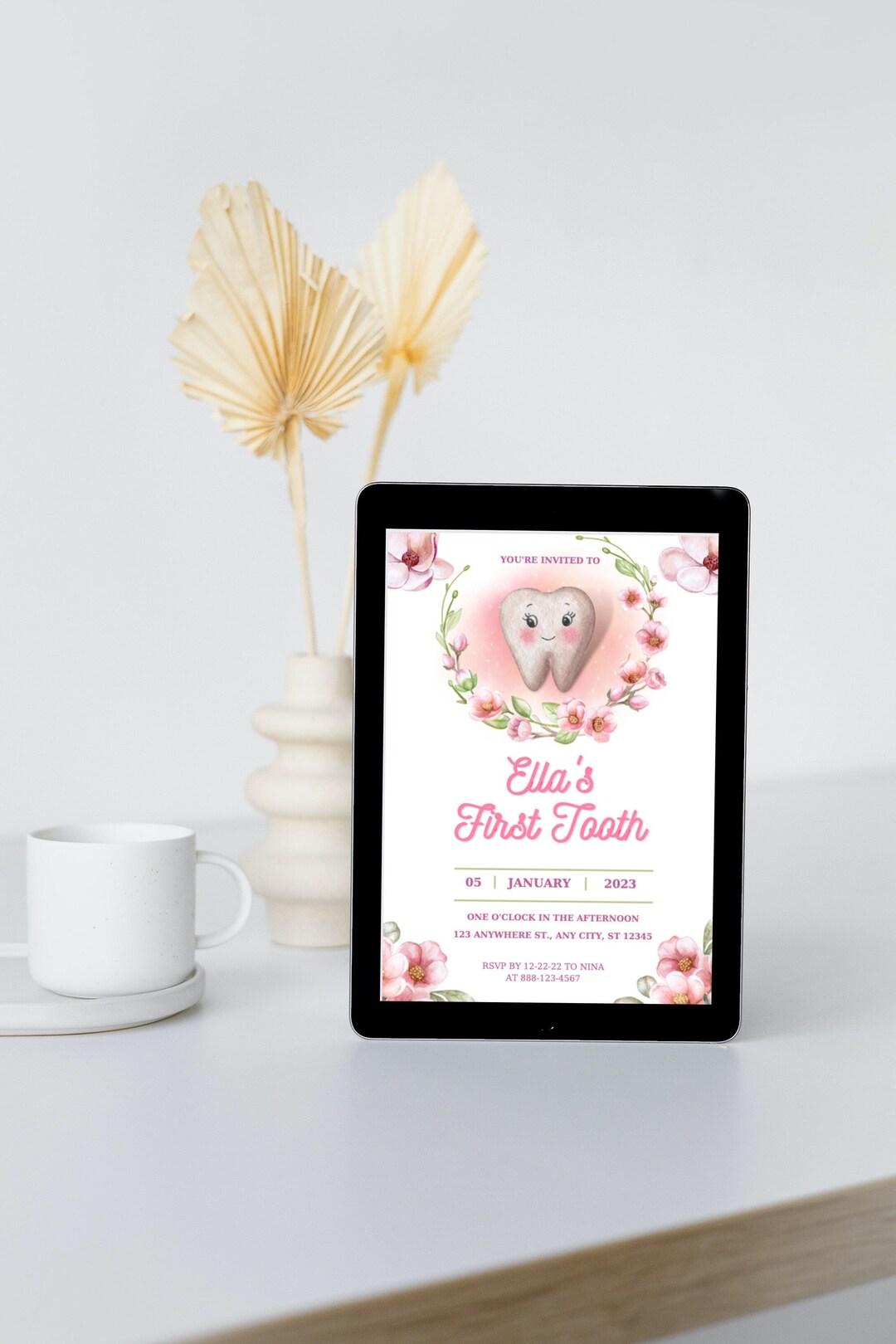 Teething Party Invitation - Armenian Atam Hatik Invitation Editable - Etsy