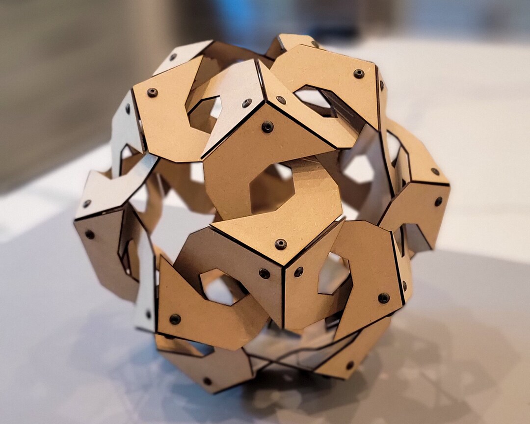 Hollow Small Triambic Icosahedron DIY Polyhedral Model Kit - Etsy