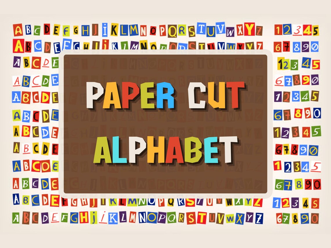 Ransom Note Letters SVG PNG, Colorful Magazine Cutouts, Newspaper ...