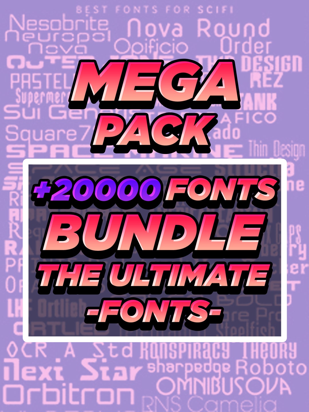 20,000+ Font Bundle | the Ultimate Font Mega Pack | All-in-one Designer ...